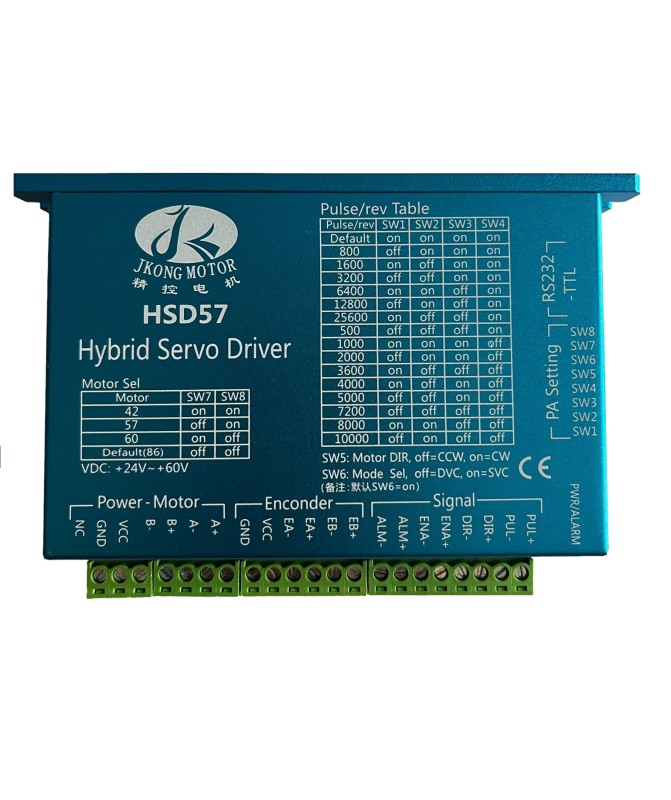 Хибриден СЕРВО драйвер за стъпков мотор - JK-HSD57, Хибриден серво ...